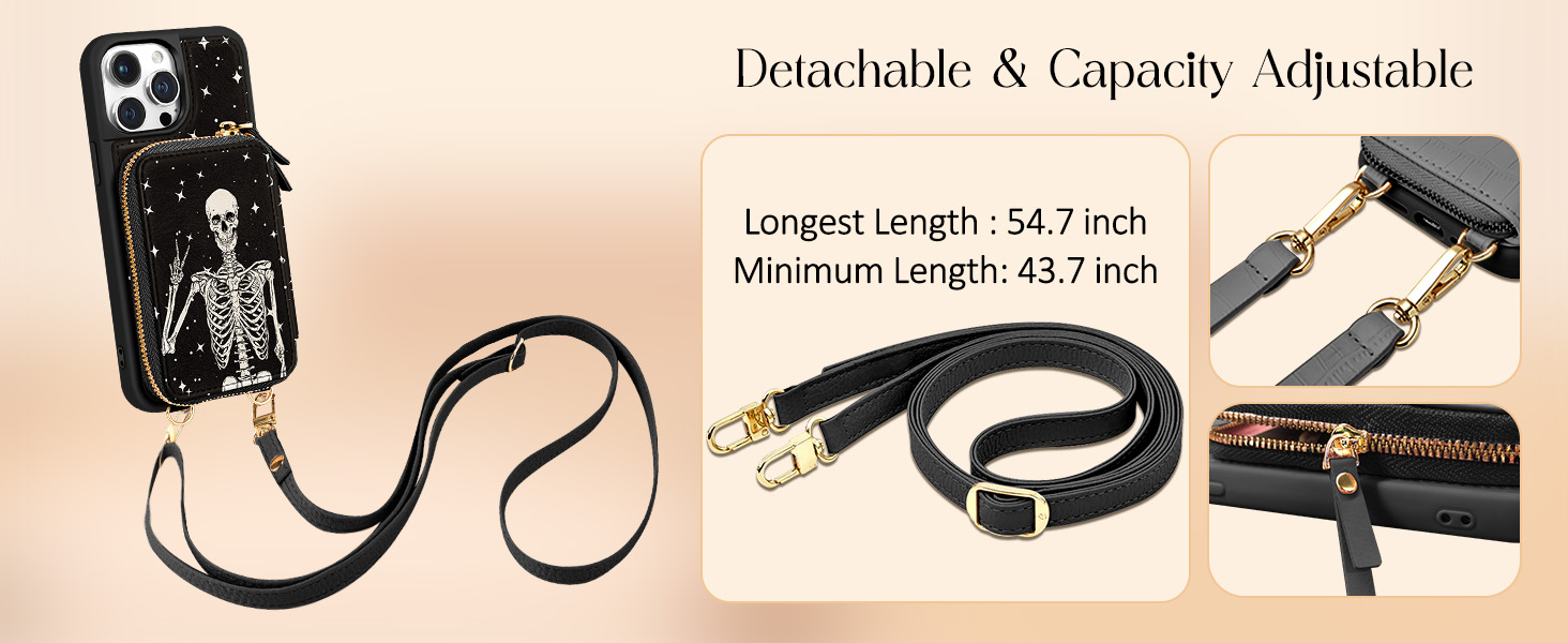 Amazon.com: Shorogyt for iPhone 13 Pro Max Case Wallet Crossbody, RFID Blocking Card Holder ...