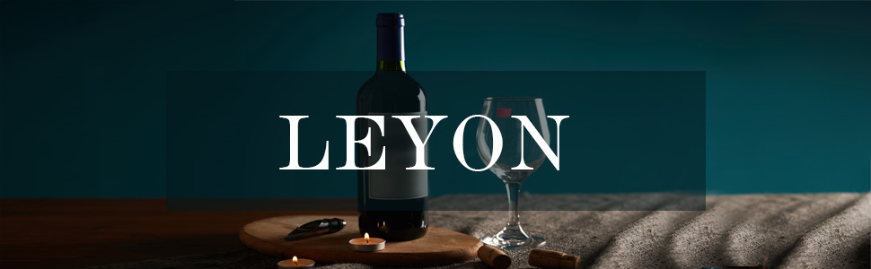 LEYON - Estante de vino para encimera, 5 botellas, de metal, pequeño, soporte moderno para ...