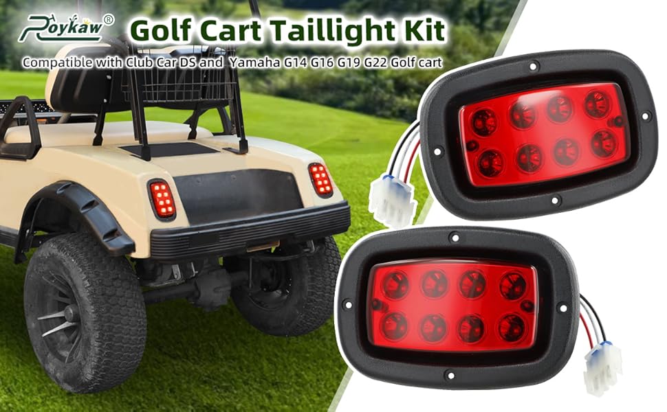 Amazon.com: Roykaw Golf Cart Tail lights Compatible with Club Car DS (1982-up) and Yamaha G14 ...