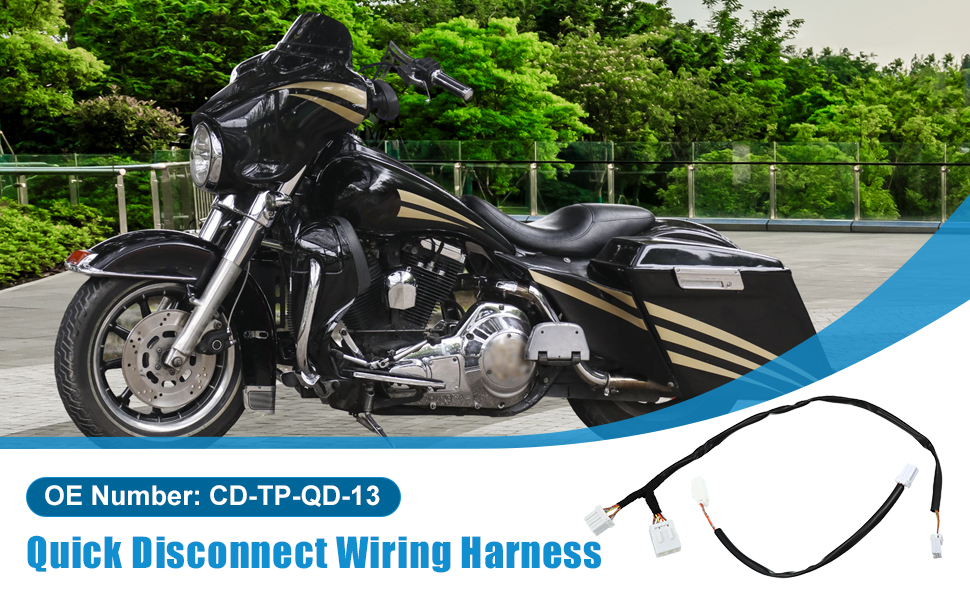 Amazon.com: X AUTOHAUX Quick Disconnect Wiring Harness for Harley Davidson CVO Electra Glide ...