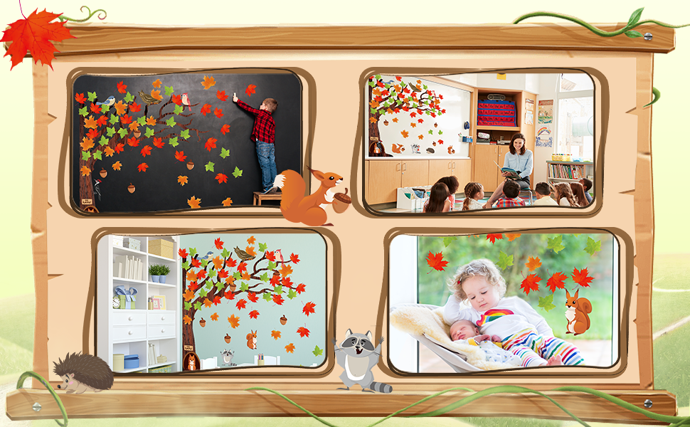 Amazon.com: Marspark 110 Pieces Tree Classroom Bulletin Board ...