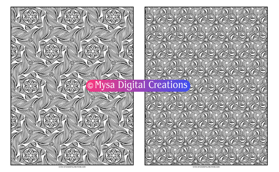 Amazon.com: Intricate Swirls Tessellations - Adult Coloring Book ...