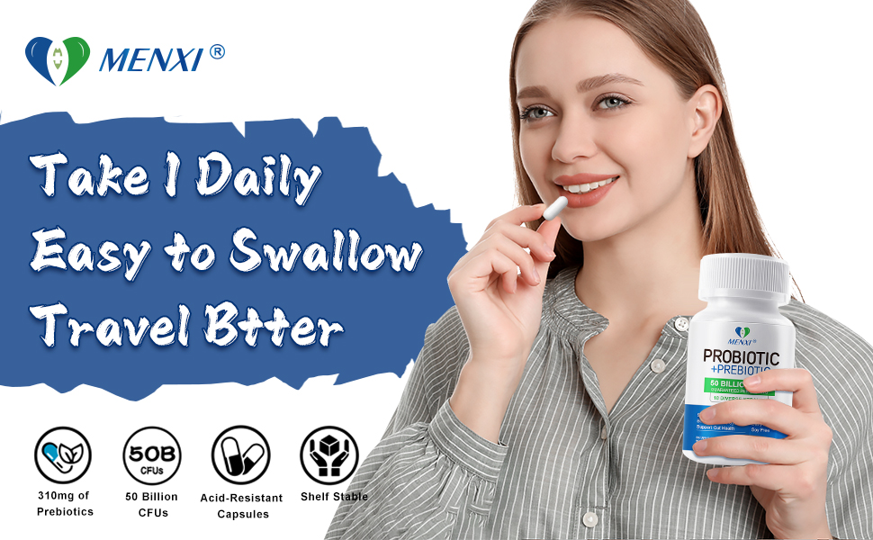 Amazon.com: MENXI Probiotics 50 Billion CFU, 18 Strains + Prebiotics - Supports Digestive ...