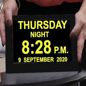 2025 New, 19 Alarms Digital Calendar Clock with Auto DST, DIY Custom ...