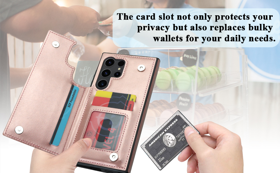 Amazon.com: MMHUO for Samsung S24 Ultra Case with Card Holder,Flower Magnetic Back Flip Case for ...