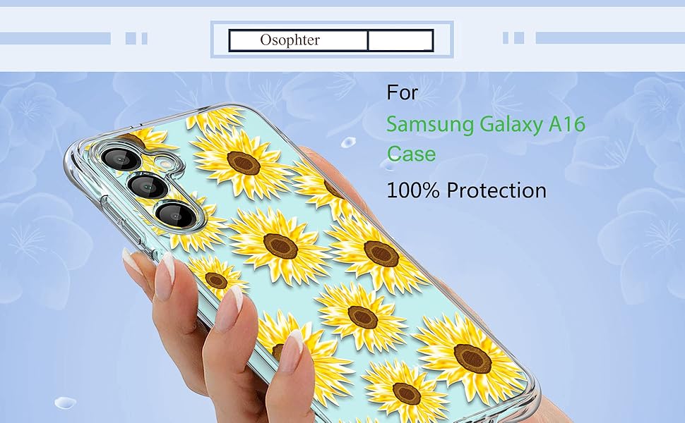 Amazon.com: Osophter for Galaxy A16 5G Case: Clear Women Girls Boys with Screen Protector ...