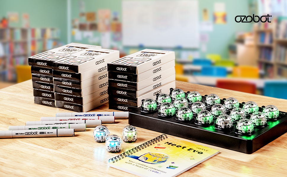 Amazon.com: Ozobot Evo Classroom Kit (18 Bots): Interactive Coding ...