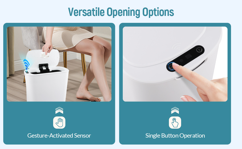 Bvdfgk Bathroom Trash Can Automatic Touchless - Motion Sensor Garbage ...