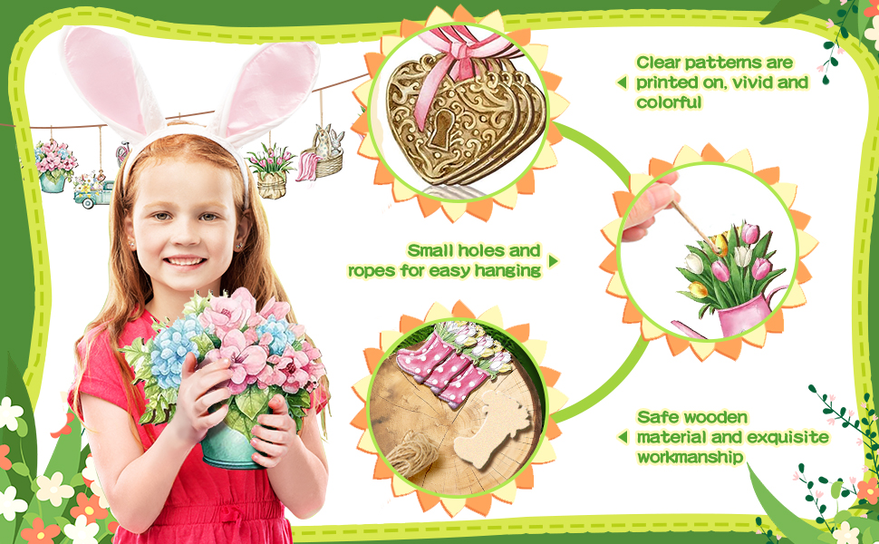 Amazon.com: OFOWEIOUY 36 Pcs Vintage Spring Ornaments for Tree Cute ...