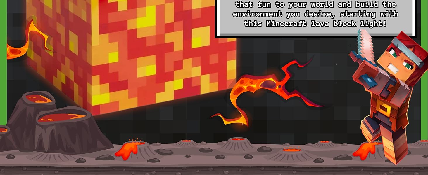 Minecraft Lava Block Led Mood Light | Minecraft Mood Lighting | 6 ...