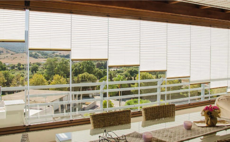 Concept Blinds Custom Pleated Blind with Drilling – Premium Collection 18 Fabric Colours – Width ...