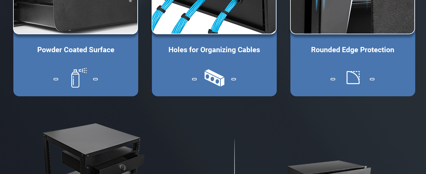 Amazon.com: Eastrexon 4U Rack Drawer, Server Rack Mount Drawer w ...