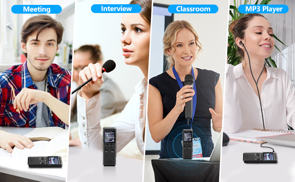 Amazon.com: 128GB Digital Voice Recorder with 8000 Hours Recording ...