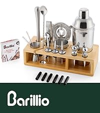 Amazon.com: Barillio Bar Tool Set Pro Edition - Stainless-Steel Cocktail Shaker Set - Mixology ...