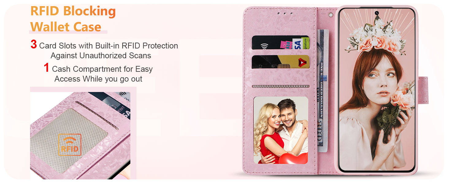 Amazon.com: UEEBAI Wallet Case for iPhone 16 Pro Max, PU Leather Phone Cover Kickstand RFID ...