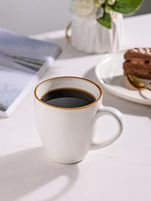 Amazon.com: GBHOME Ceramic Coffee Mugs Set of 4, 12oz Stoneware Coffee ...