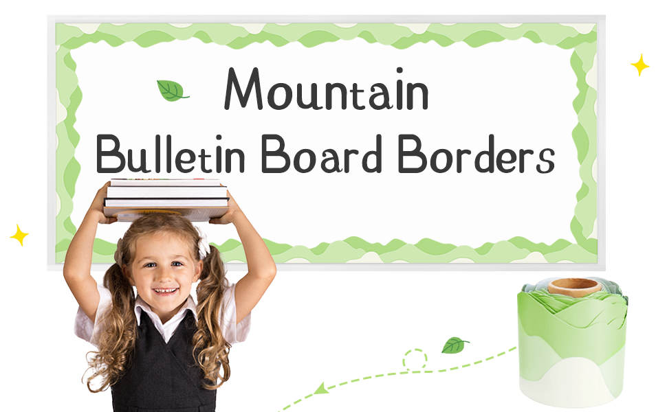 Amazon.com: BB Hapeayou Green Bulletin Board Border 65.6ft Classroom ...