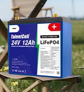 Amazon.com: Talentcell 24V 6Ah LiFePO4 Battery Pack LF8011, 25.6V 153.6Wh Deep Cycle ...