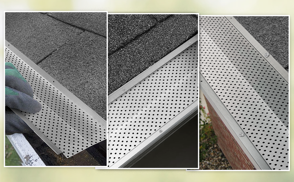 Gutter Guard, 6" (100 Feet, Mill Finish) Premium Heavy-Duty Aluminum ...