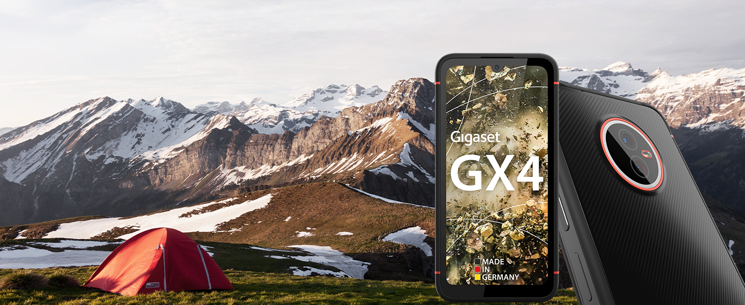 Gigaset GX4 Outdoor Smartphone - Militärstandard - staub- & wasserdicht IP68 - 6,1" HD+ V-Notch ...