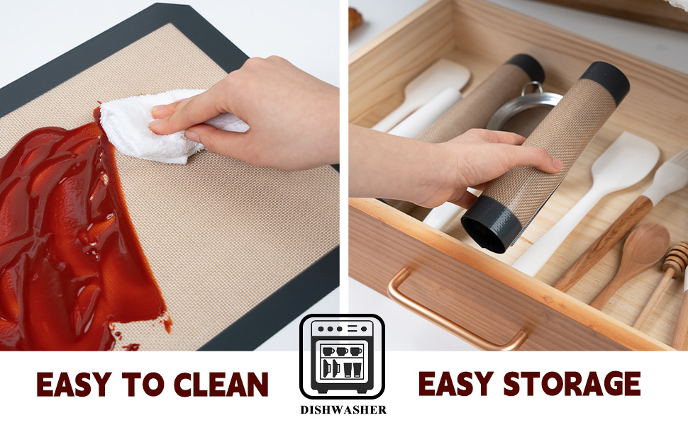 Amazon.com: Baking Mats Silicone for Baking Sheets, 3 Pack Reusable ...