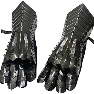 Amazon.com: AnNafi® Fantasy Gauntlets | Black Finish Antique Nazgul SCA ...