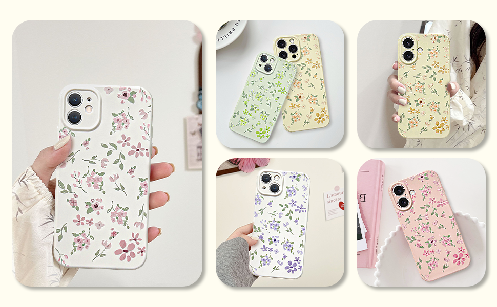 Amazon.com: Lovmooful Compatible for iPhone 11 Case Cute Aesthetic Floral Flower Leaf Design for ...