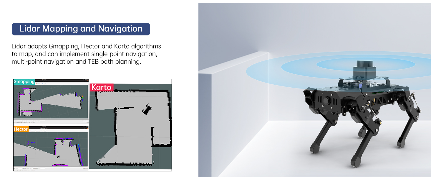 Amazon.com: PuppyPi Robot Dog for Raspberry Pi, ROS Open Source TOF ...