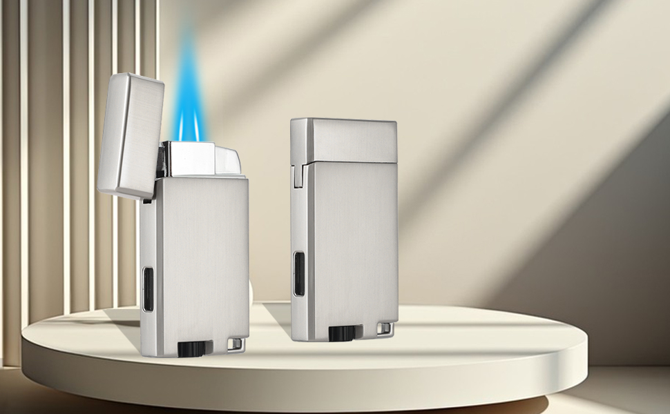 Amazon.com: Copmotds Refillable Butane Torch Lighter with Keyhole and Visible Window, 2 Pack ...