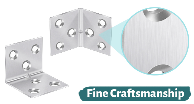 Yeepeo 10 Pcs Angle Brackets, Stainless Steel Corner Brackets Right ...