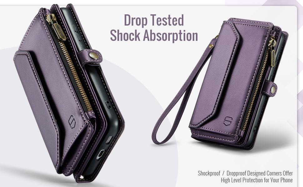 Amazon.com: Strapurs Wallet Case Compatible with Samsung Galaxy S24 5G RFID Blocking Card Holder ...