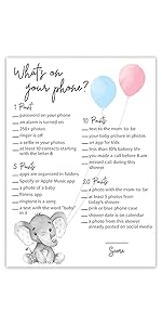 Amazon.com: GENDER REVEAL Party Game — BABY TRIVIA Game — Pack of 25 — Elephant Pink or Blue Fun ...