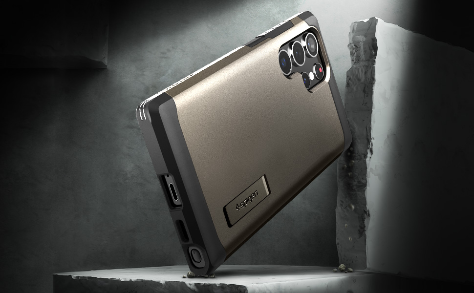Spigen Tough Armor Case Compatible with Samsung Galaxy S22 Ultra 5G - Gunmetal : Amazon.co.uk ...