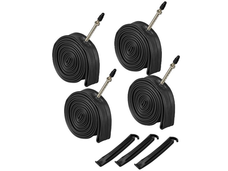 Amazon.com : 4-Pack Road Bike Tubes 700 x 23c/25c 28c/32c 35c/43c - Butyl Rubber 700c Bike Tube ...
