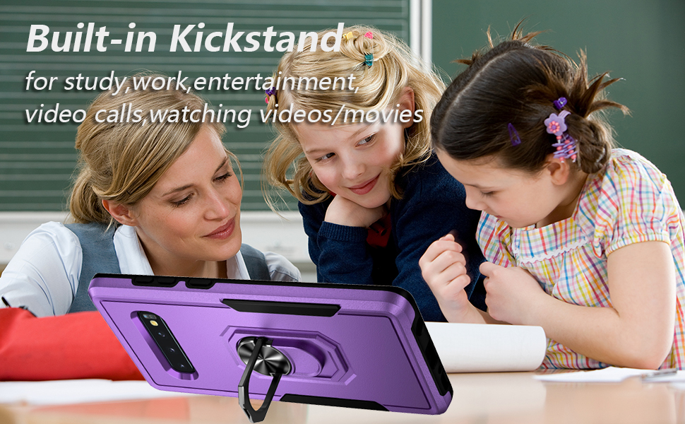 Amazon.com: Fucozan for Samsung Galaxy S10 Plus Case with Kickstand Armor Magnetic Ring Rugged ...