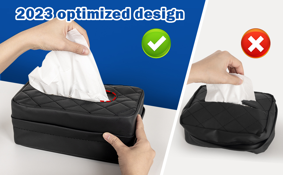 Amazon.com: VETERBONE Car Tissue Holder, Standard Tissue Holder for Car Pu Leather Car Napkin ...