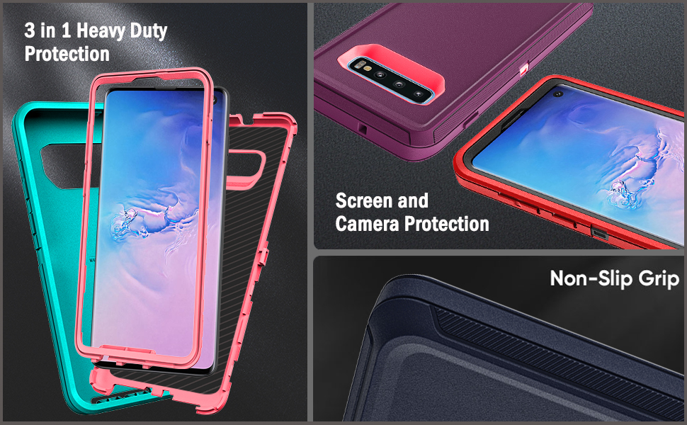 Amazon.com: YKHJKLEC for Samsung Galaxy S10 Case, with 2Pcs [Self Healing Flexible TPU Screen ...