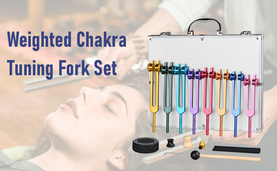 Amazon.com: BYZVUN Chakra Tuning Forks for Healing, 7 Chakra and 1 Soul Purpose Weighted Tuning ...
