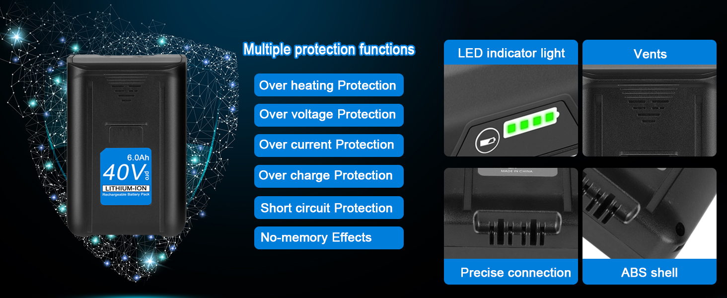 Amazon.com: i-Bateria 40V 6.0Ah Battery Replace for Kobalt 40V Battery KB440-03 KB2540C-06 KB640 ...