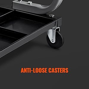 VEVOR Rolling Creeper Garage/Shop Seat, 250 LBS Capacity Padded Rolling Workshop Stool with Tool ...