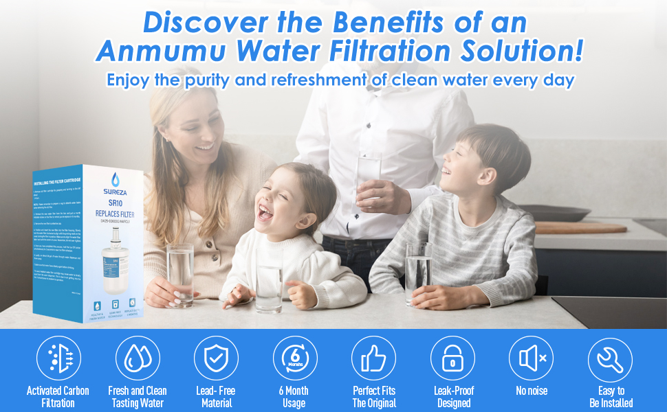 Anmumu DA29-00003G Refrigerator Water Filter Replacement for Samsung* DA29-00003G,DA29-00003B ...