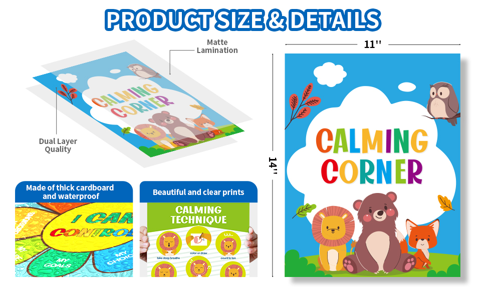 Amazon.com : 9 Calming Corner Classroom Posters for Classroom ...