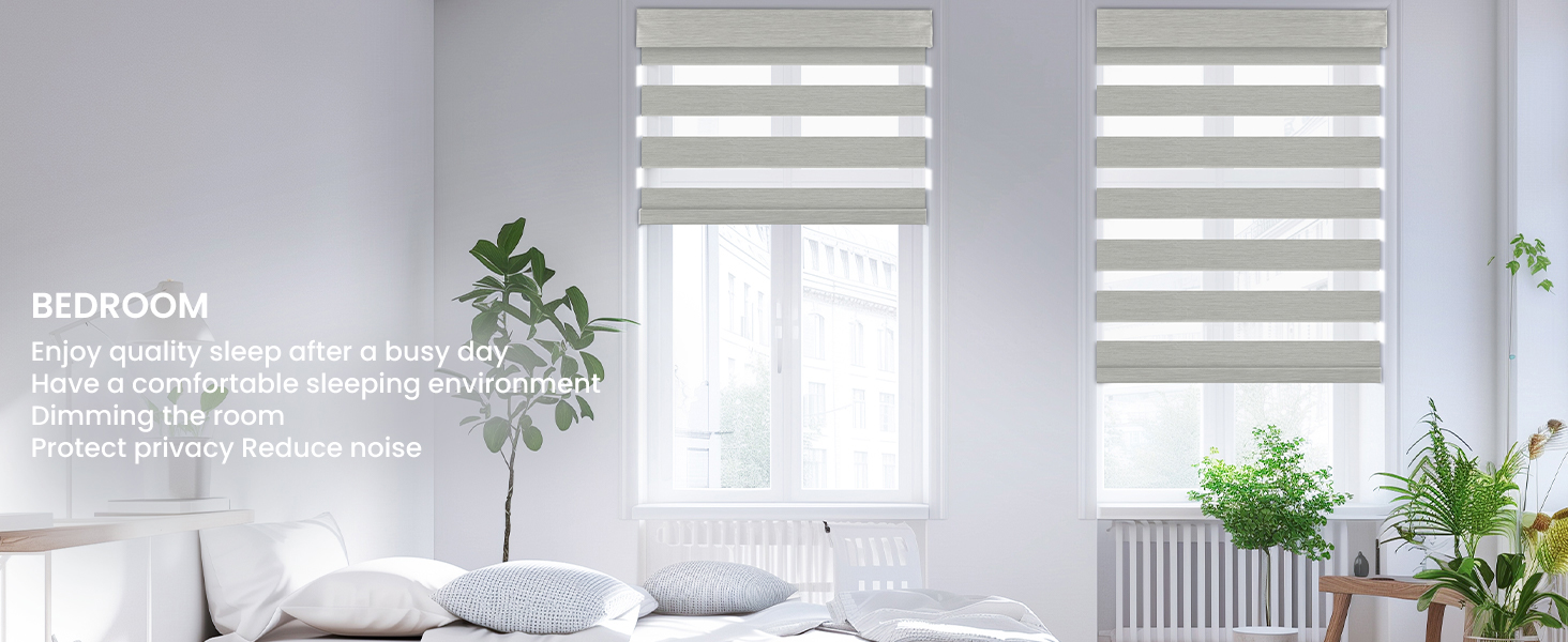 Amazon.com: MoDanCeQ No Drill No Tools Blackout Zebra Blinds for Windows,Cordless,Premium Thick ...