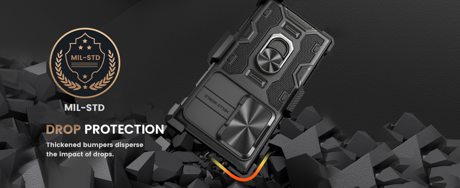 Amazon.com: Caka for Galaxy S24 Ultra Case with Belt Clip Holster & Stand & Slide Camera Cover ...