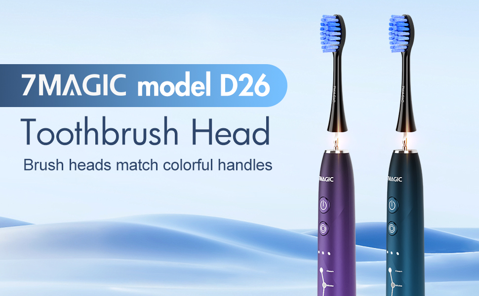 Amazon.com : 7MAGIC Model D26 Electric Toothbrush Heads, Replacement ...