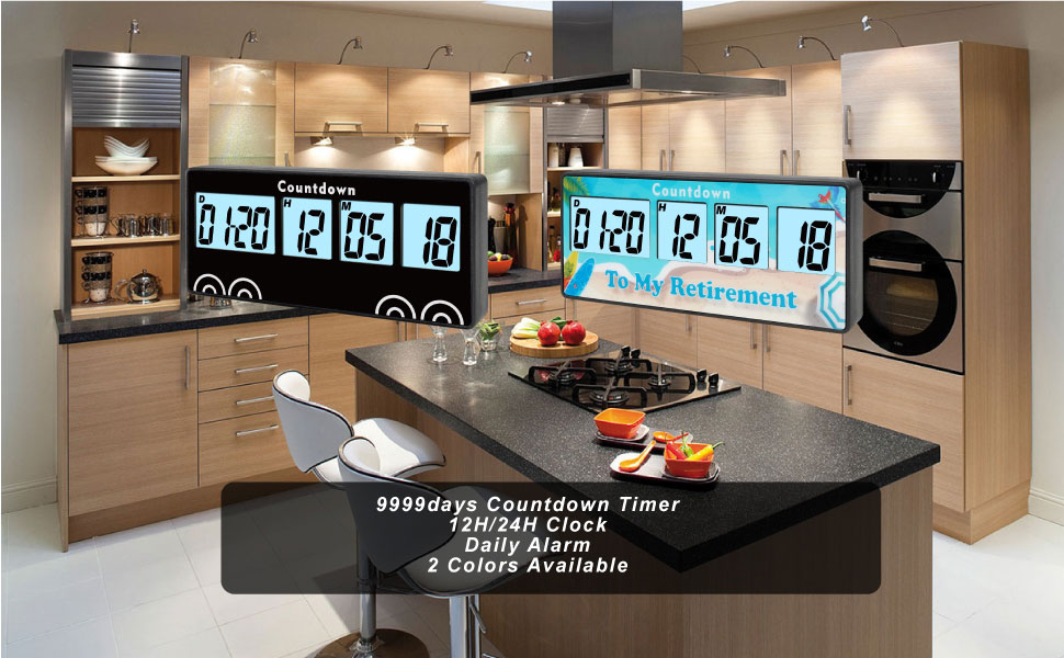 Amazon.com: Jayron Reusable and Magnet Countdown Timer 9999 Days ...