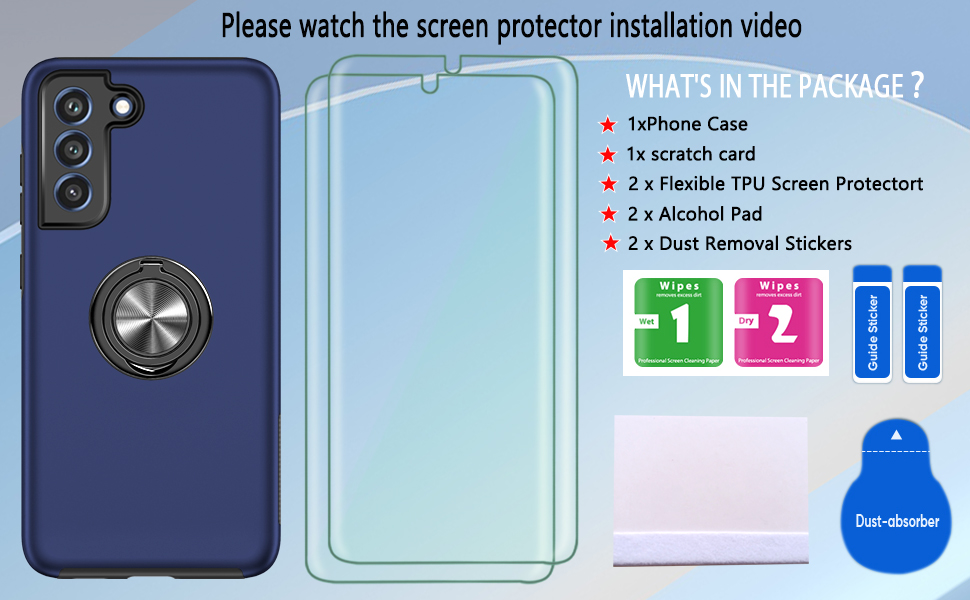 Amazon.com: AKINIK for Galaxy S21 Case, S21 Case with Self Healing Flexible TPU Screen Protector ...