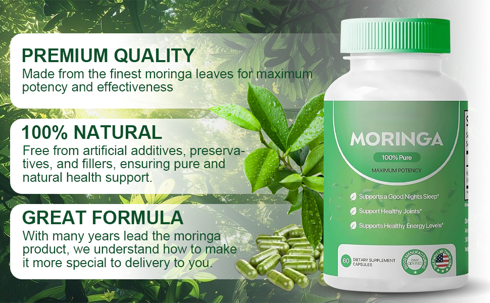 Amazon.com: Moringa Capsules,Pure Moringa Powder Capsules - 800mg of Nutrient-Rich Moringa ...