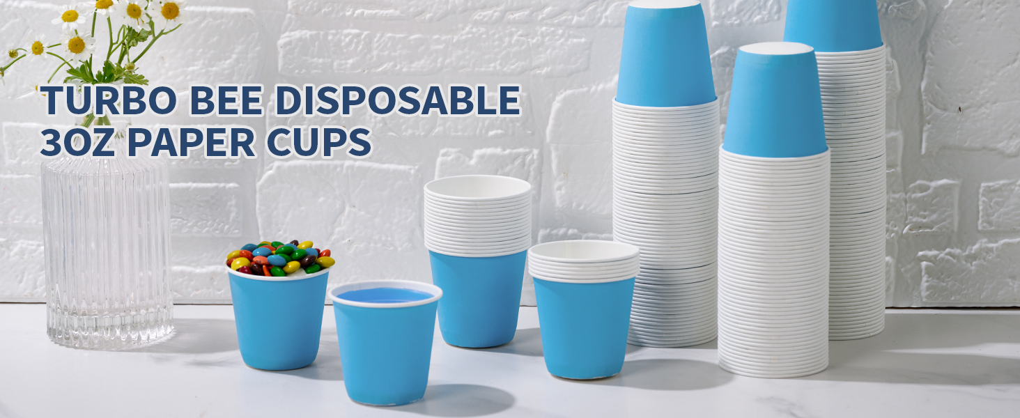 Amazon.com: 3oz Disposable Paper Cups 2400Pack, Small Bathroom Cups Bulk, Rinse Small Blue Paper ...