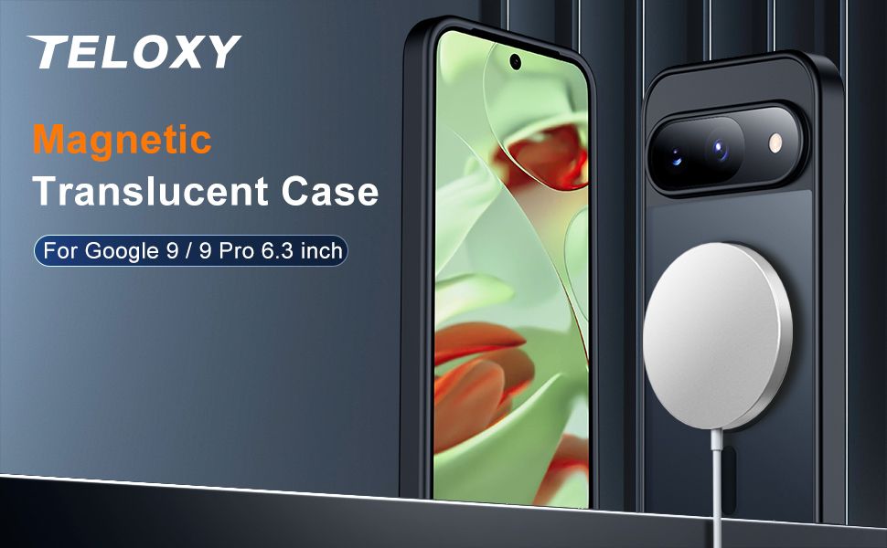 Amazon.com: teloxy Magnetic for Google Pixel 9 Pro Case/Google Pixel 9 Case,[Military Drop ...
